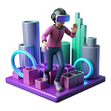 Immersive Vr Experience Exploring 3d Virtual Worlds 56550649 Png