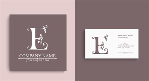 프리미엄 벡터 E 로고 몬노그램 레터링 및 명함 엘리트 회사를 브랜딩하기 위한 개인 로고 또는 사인 벡터 디자인 0명에 대한 스톡 벡터 아트 및 기타 이미지 Istock