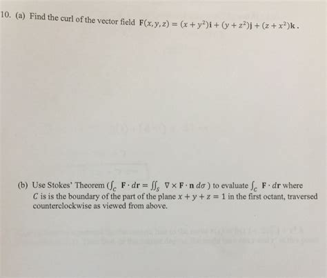 Solved Find The Curl Of The Vector Field F X Y Z X Chegg
