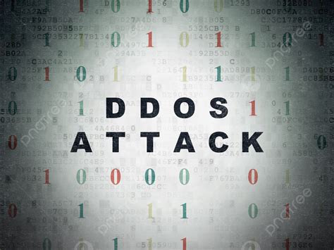 Dangerous Threat Ddos Attack Targeting Digital Data On Paper Background