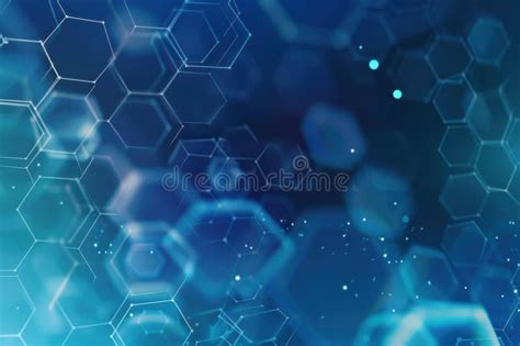 Abstract Digital Background With Hexagonal Shapes And Glowing Network Connections Illustrating