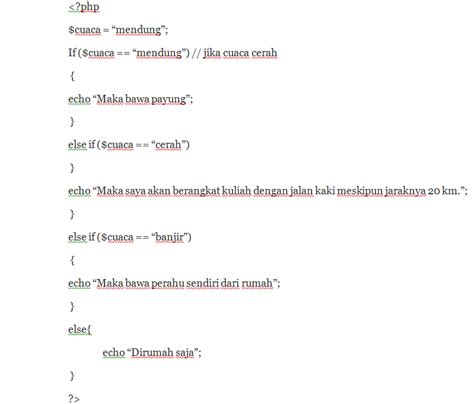 Penggunaan Argumen If Dan Else Secara Bersamaan Webhozz Blog