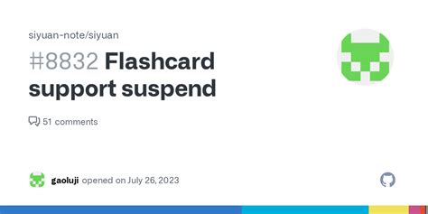 Flashcard Support Suspend · Issue 8832 · Siyuan Notesiyuan · Github