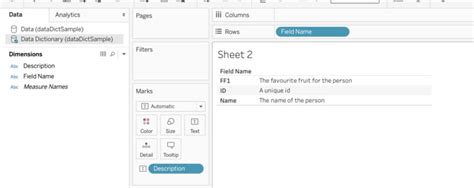 How To Add A Text Description To Fields Within Tables In Tableau Desktop