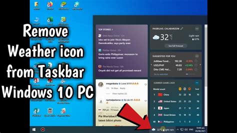 How To Remove Weather Icon From Taskbar Windows PC YouTube