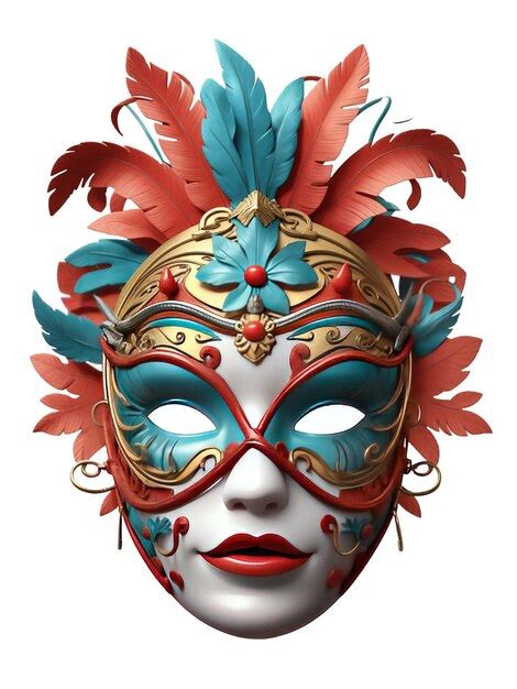 Premium Ai Image 3d Animation Style Mask Carnival 3d Render Realistic Isola