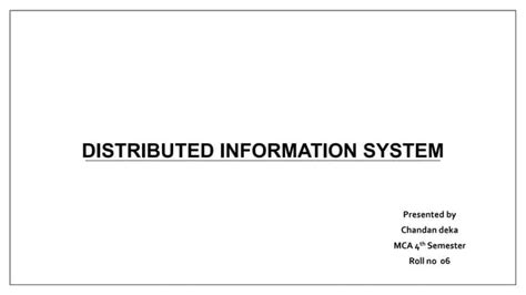 Distributed Information System Pptx