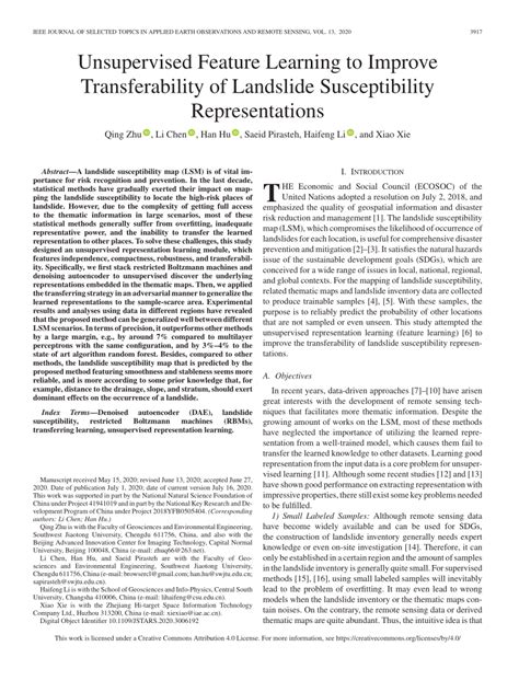 Pdf Unsupervised Feature Learning To Improve Transferability Of