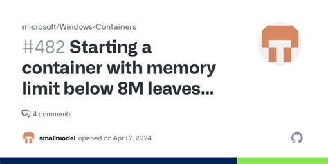 Starting A Container With Memory Limit Below 8m Leaves Zombie System
