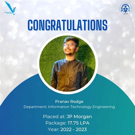Pranav Rodge On Linkedin Thank You I2ic And Training And Placement Cell