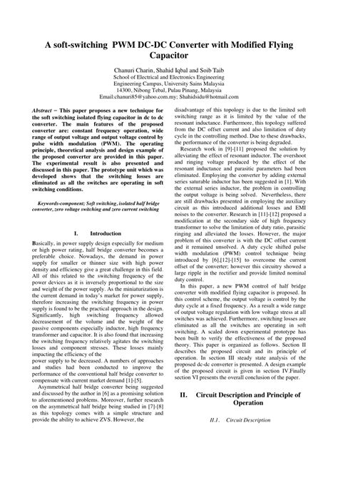 pdf a soft switching pwm dc dc converter with modified flying capacitor