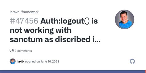 Authlogout Is Not Working With Sanctum As Discribed In The Documentation · Issue 47456