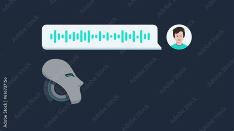 Speech Recognition Chat Bot Animation Footage Illustration Artificial