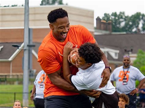 Myles Garrett Youth Football Camp Opens At Gilmour Academy