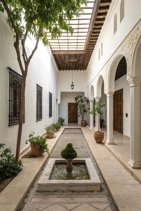 19 Inspiring Courtyard Ideas For A Cozy Outdoor Space Spanish Home Interior Courtyard