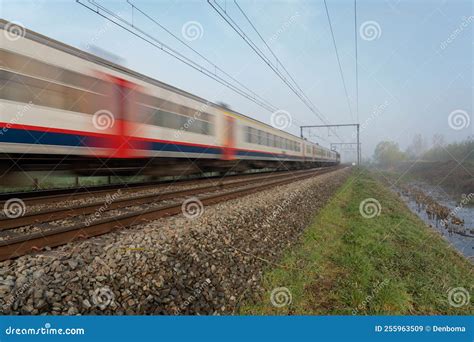 An Passing Train Stock Image Image Of High Passenger 255963509