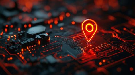 Location Pin On Circuit Board Premium Ai Generated Image