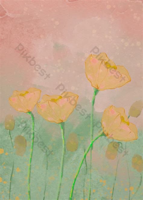 Spoofs Yellow Spoof Water Color Gravity Floral Background Psd Free Download Pikbest