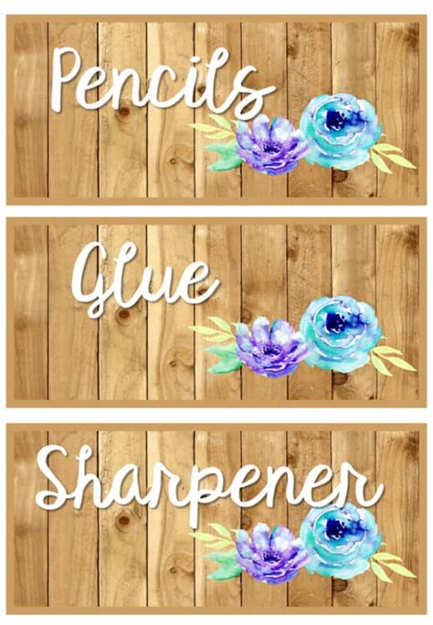 Rustic Chic Editable Classroom Labels Tpt