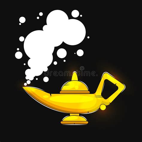 Alladin Lamp Silhouette Illustration Suitable For Greeting Card Poster Or T Shirt Printing