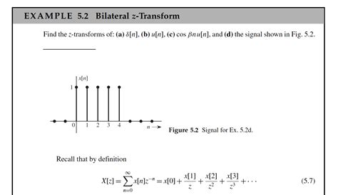 Solved Find The Z Transform Of The Signal Illustrated In