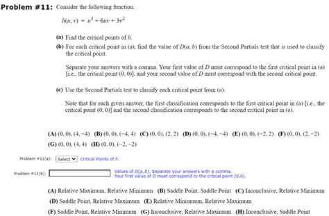 solved a ﻿relative maximum relative minimum b ﻿saddle