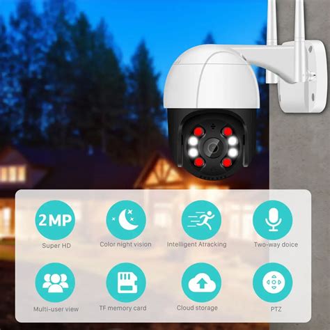 Уличная Ip Wi Fi Ptz D4 камера Наблюдения Видеонаблюдения Купольная Поворотная Ip66 бело черная