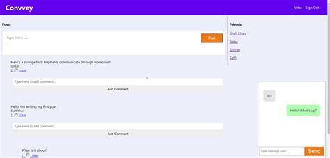 Github Sams Hub Convvey Convvey Is An Social Media Website Build Using The Help Of Nodejs
