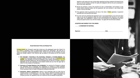 Download The Script Submission Release Form Wrapbook