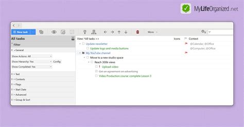 Tipsandtricks Hierarchy Filter View Subtasks From Flagged Projects Mylifeorganized Blog
