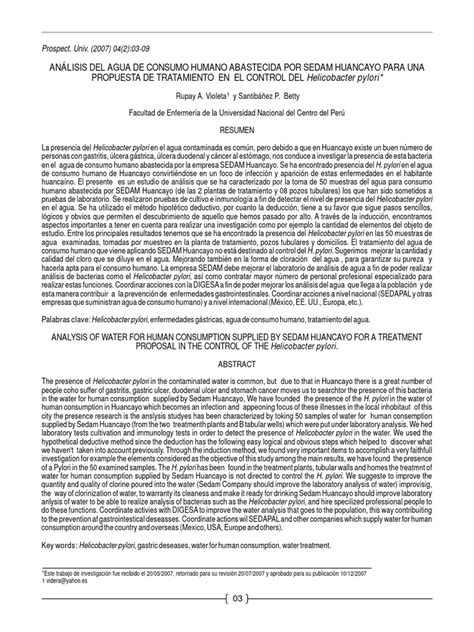 Zayuri Articulo Científico 01 Prospectiva Universitaria 2007 Descargar Gratis Pdf Agua