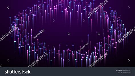 Dynamic Vertical Line Beams Data Flows Stock Vector Royalty Free