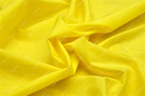 Premium Photo Yellow Cotton Fabric