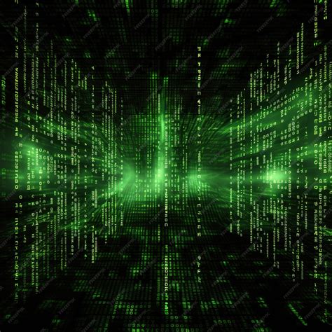 premium ai image digital binary code background