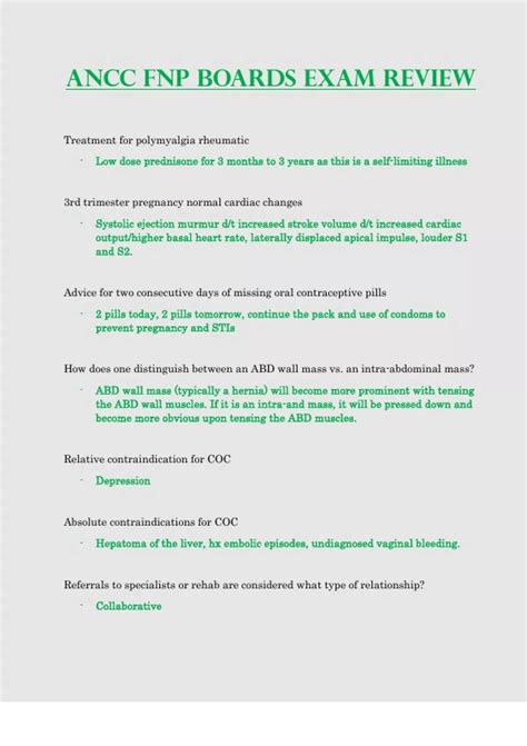 Ancc Fnp Boards Exam 2023 2024 Questions And Verified Answers Latest Update Graded A