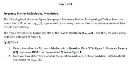 Solved Page Of Frequency Division Multiplexing Chegg