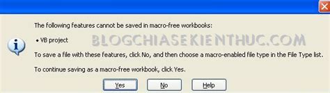 Tips Thủ Thuật Lưu File Excel Có Chứa Code Macros Vba Excel