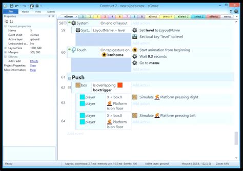 Tutorial Push Object Dengan Construct 2 Waskhas