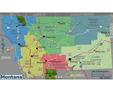 Maps Of Montana Collection Of Maps Of Montana State Usa Maps Of