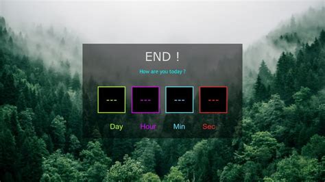 Coming Soon For New Year 2021 By Css And Javascript