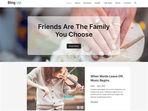blog up wordpress theme