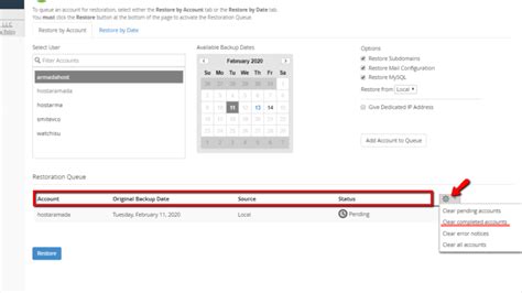 Using The Backup Restoration Feature In Whm Hostarmada