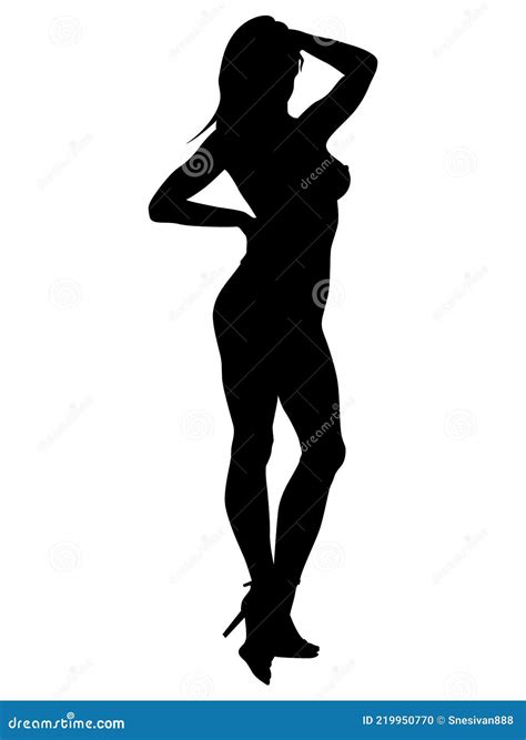 Mujer sexy silueta ilustración del vector Ilustración de persona
