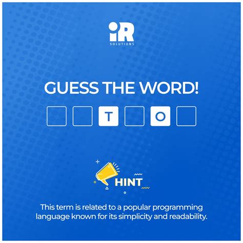 irsolutions programming language quiztime techcompany ir solutions