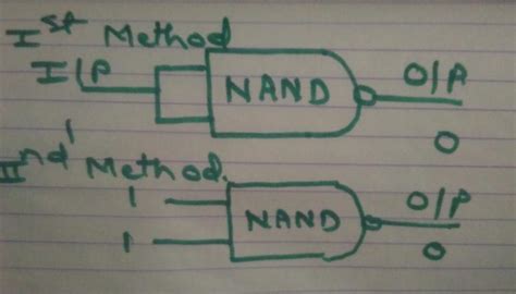 give two ways of converting a two input nand gate to an inverter
