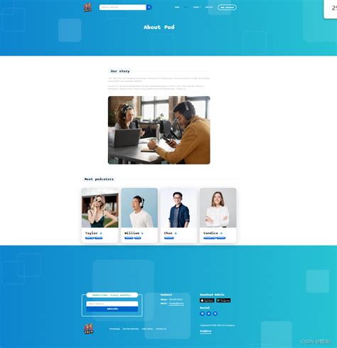 html css js 网页设计实例 静态响应式前端网页模板 一键复制 ① 前端模板 csdn博客