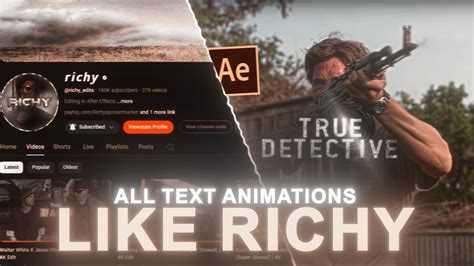 how to make all text animations like richy after effects tutorial