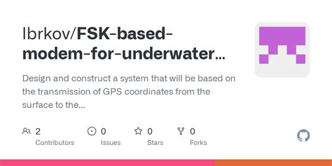 Github Lbrkov Fsk Based Modem For Underwater Communication Design