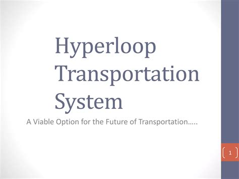 hyperloop transportation pptx