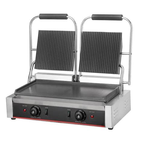 table top double flates electric stainless steel sandwich grill multi